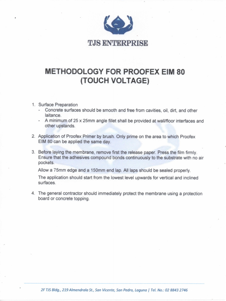 Methodology For Proofex EIM 80 | PDF