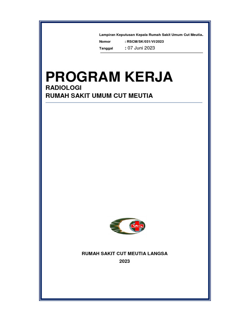 Program Kerja Radiologi | PDF