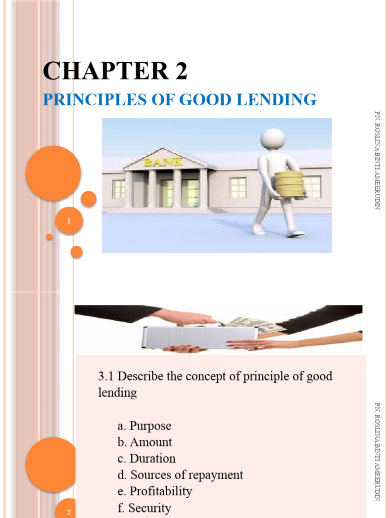 Chapter 3 Principle of Good Lending | PDF | Loans | Banks