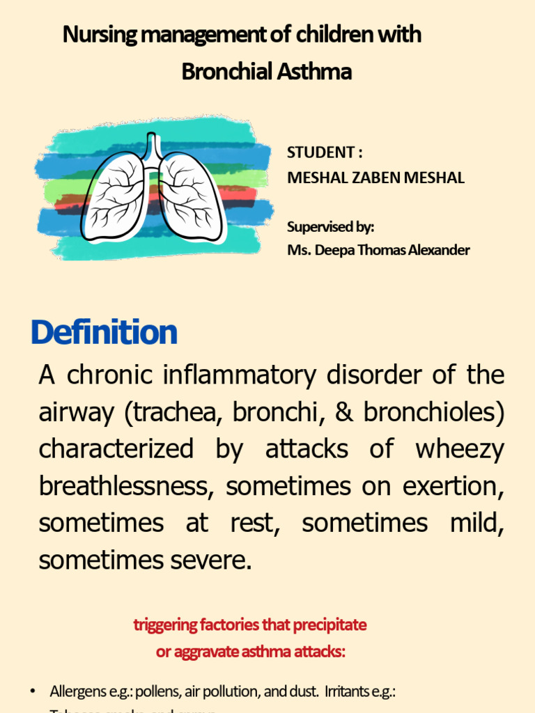 Nursing Management of Children With Bronchial Asthma | PDF | Asthma ...
