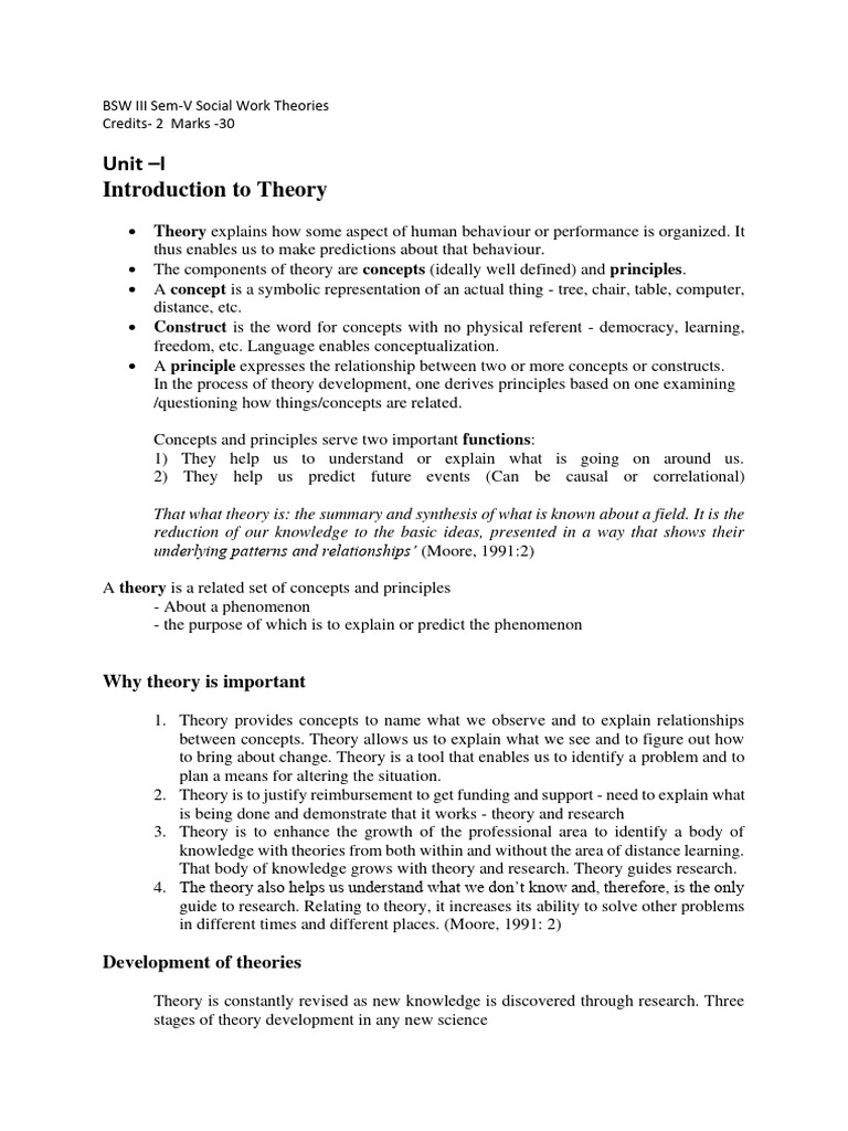 BSW III Sem V Unitwise Class Notes | PDF | Id | Psychoanalysis