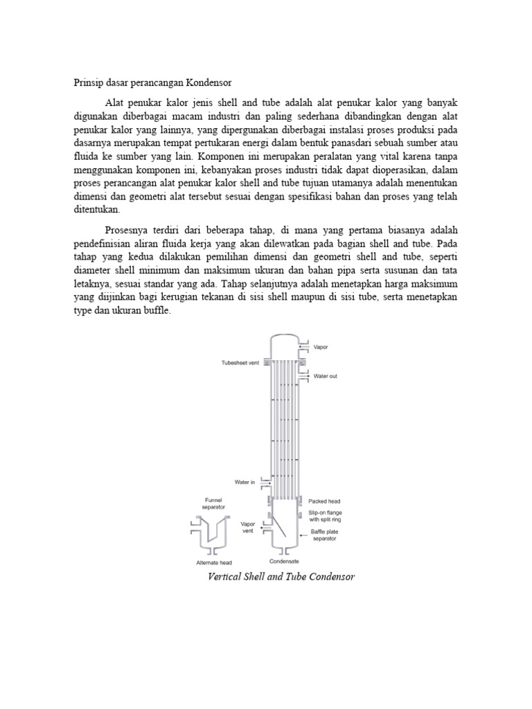 Prinsip Dasar Perancangan Kondensor | PDF