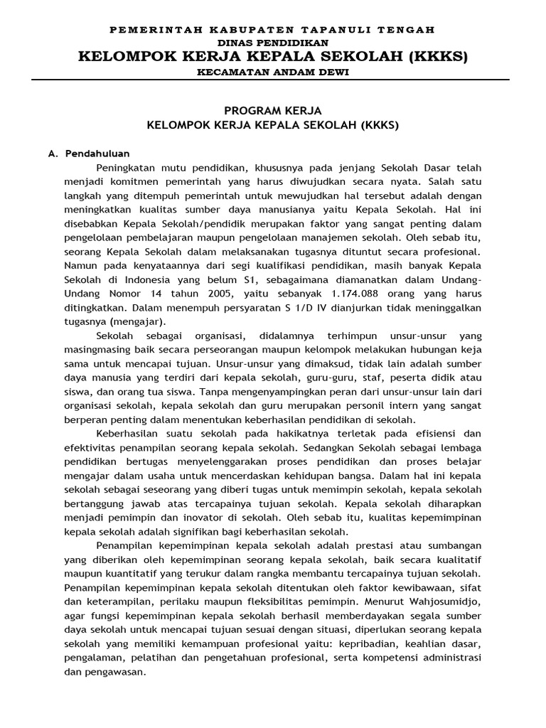 Program Kerja K3S | PDF | Kesehatan Holistik