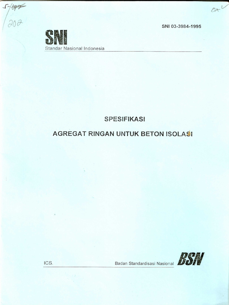 Sni 03-3984-1995 | PDF