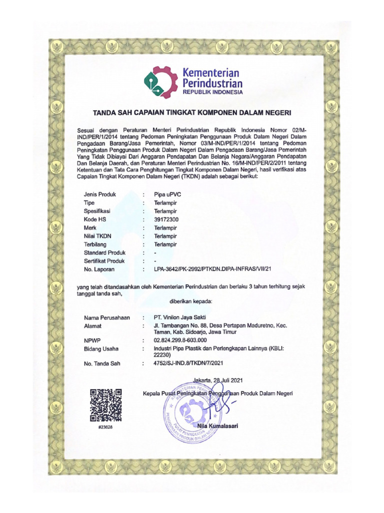 TKDN Pipa uPVC | PDF