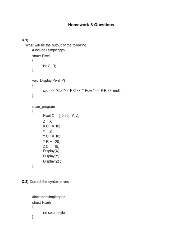 Homework 8 | PDF | Parameter (Computer Programming) | Computer Science