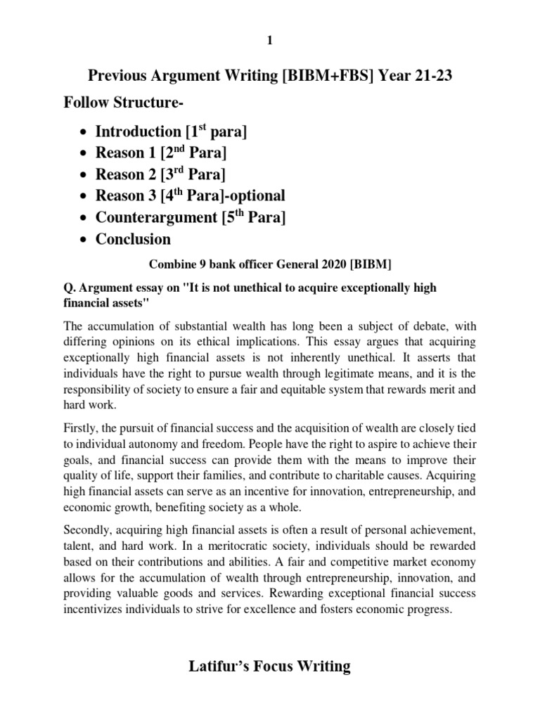 49.BIBM Previous Argument - PDF Version 1 | PDF | Creativity | Sustainability