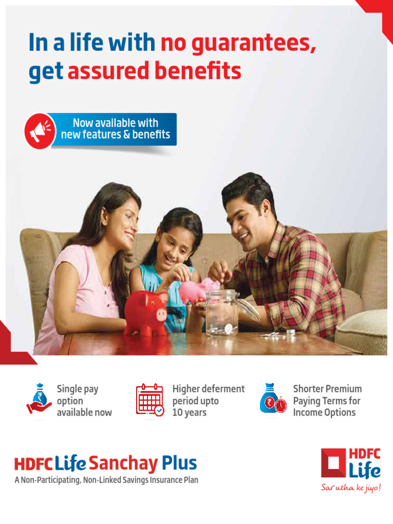 Sanchay Plus v09 Brochure | PDF | Present Value | Insurance