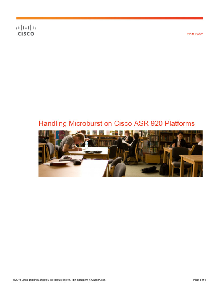 Cisco ASR920 Microburst Whitepaper 1 | PDF | Router (Computing) | Latency (Engineering)