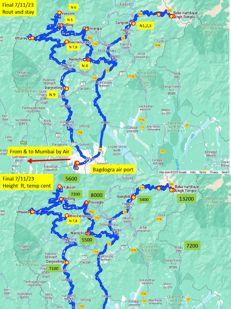 3 Sikkim Tour Maps | PDF