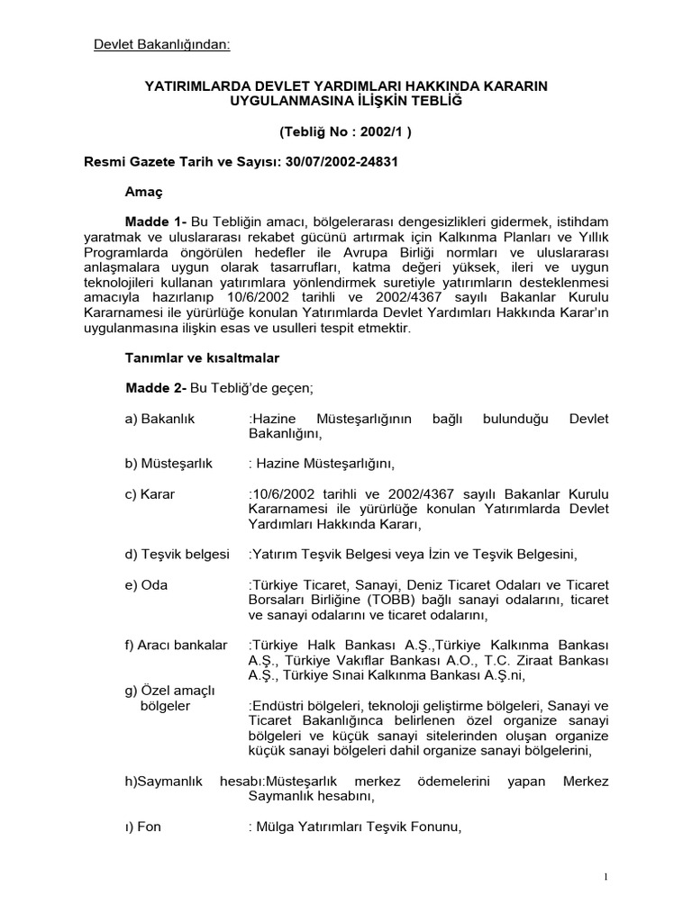 Ytb Genel - Teblig - 2002 - 43671 | PDF