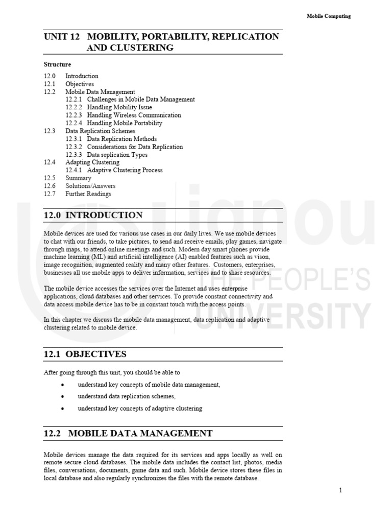 Unit 12 | PDF | Replication (Computing) | Databases