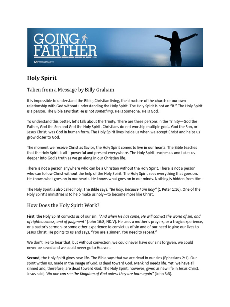 Basics Holy Spirit | PDF | Jesus | Born Again