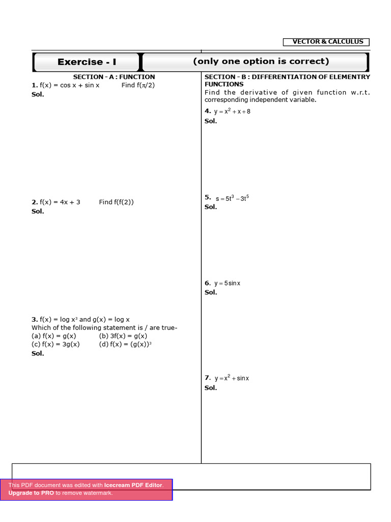 Vector Sheet Pdf Euclidean Vector Derivative