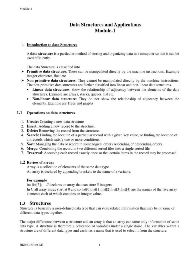 Module 1 Pdf Pointer Computer Programming Variable Computer Science 1915