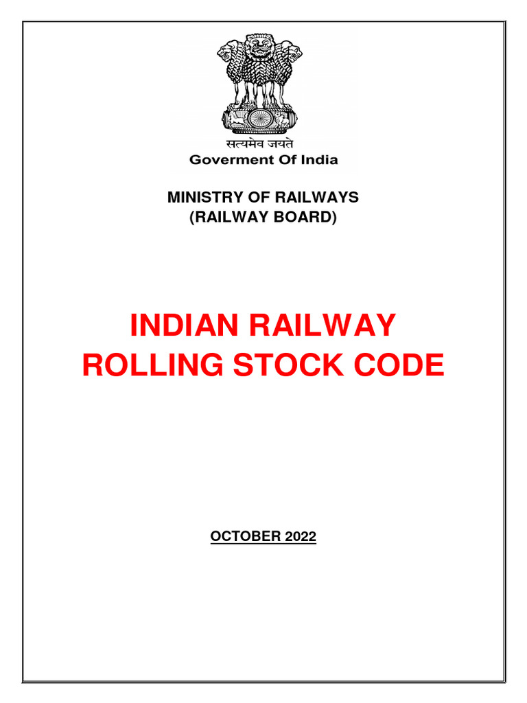 Indian Railway Rolling Stock Code | Download Free PDF | Rail Transport ...