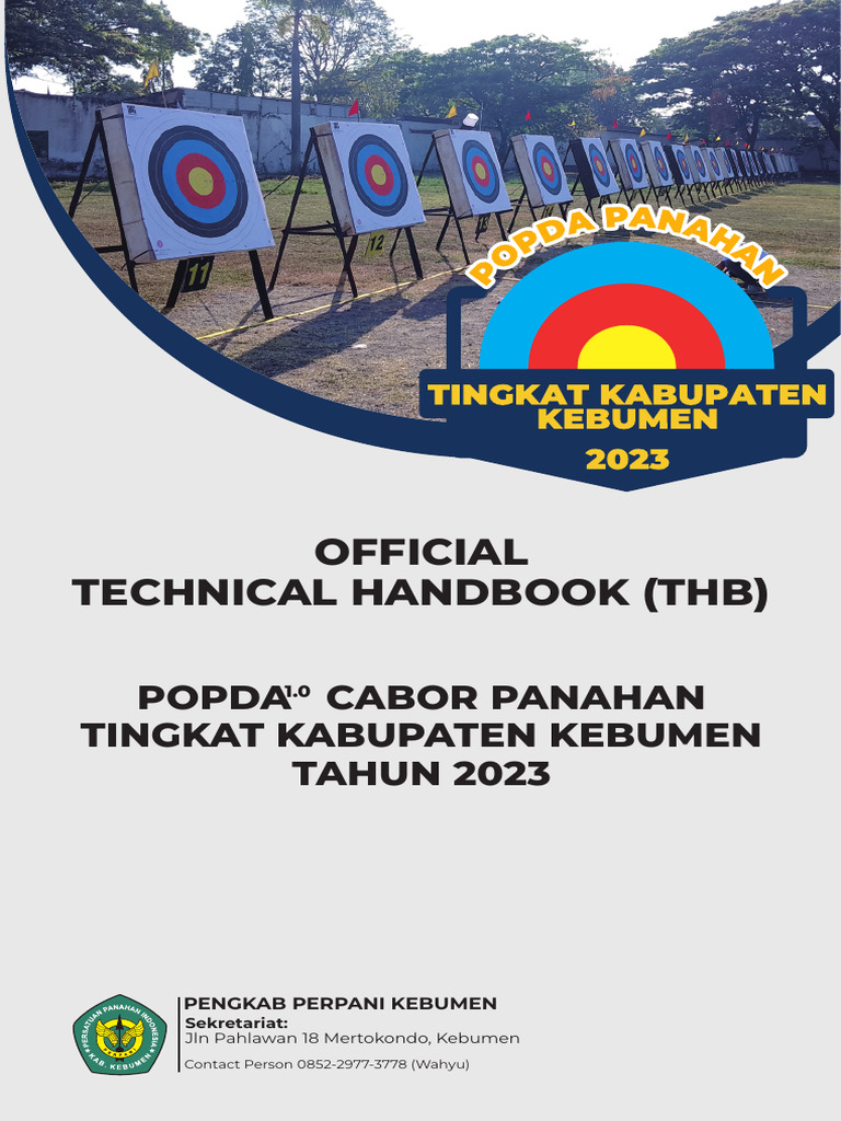 Handbook - Popda 1.0 Cabor Panahan Tingkat Kabupaten Kebumen 2023 | PDF