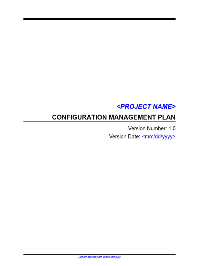 EPLC Configuration Management Template | PDF | Computing | Software ...