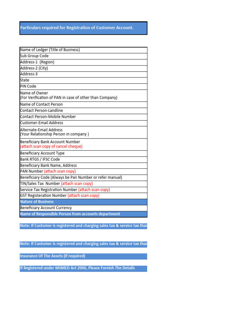 Customer Creation Form | PDF
