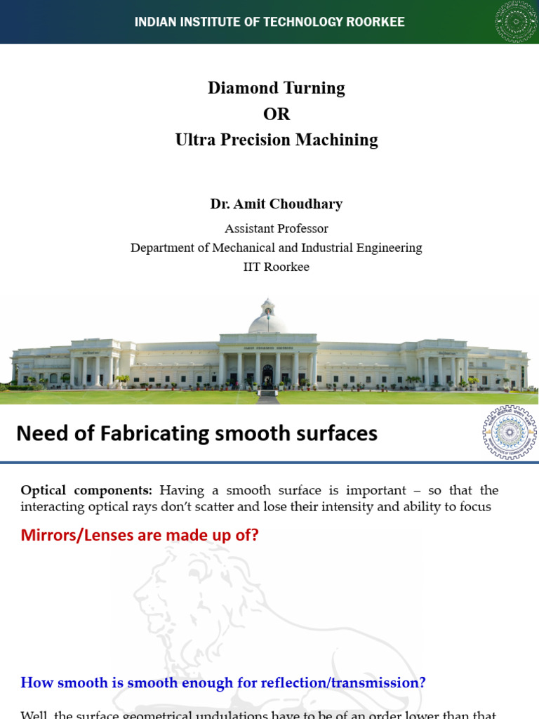 Diamond Turning, Micro Machining and Hybrid Machining | PDF | Machining ...