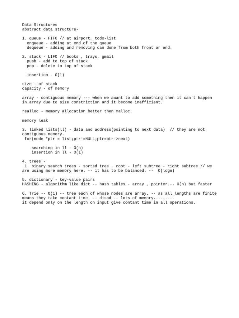 week 5 Data structures | PDF week 5 Data structures | PDF
