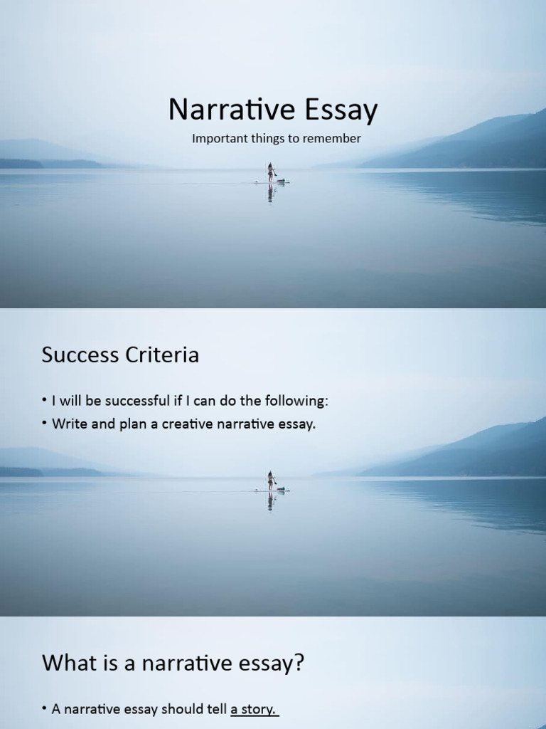 Narrative Essay Important Things To Remember | PDF | Essays | Human Communication