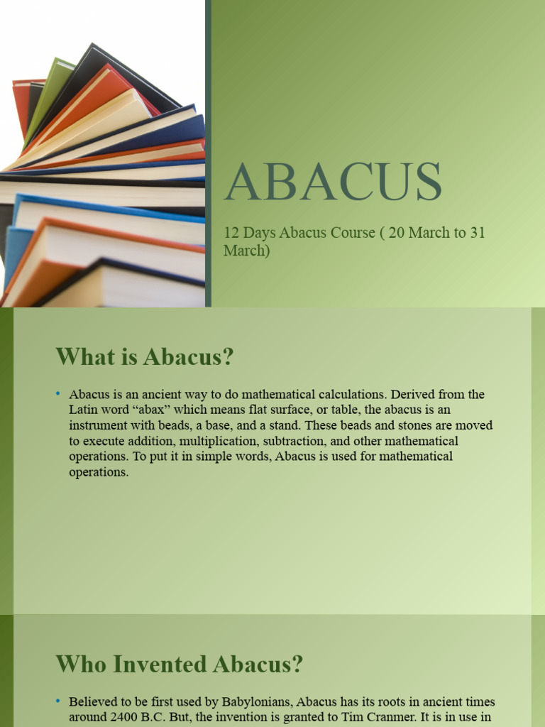 Abacus | PDF | Career & Growth | Home & Garden
