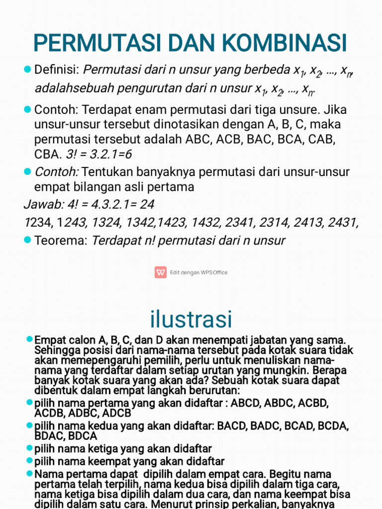 Permutasi Dan Kombinasi | PDF