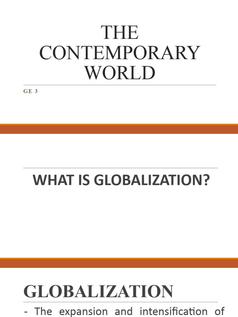 The Contemporary World | PDF | Globalization | Economies