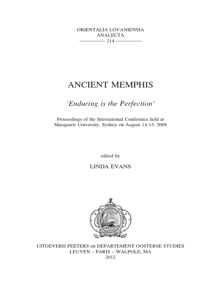 2012 OLA 214 Ancient Memphis Pre Amarna | PDF | Akhenaten | Amarna Period