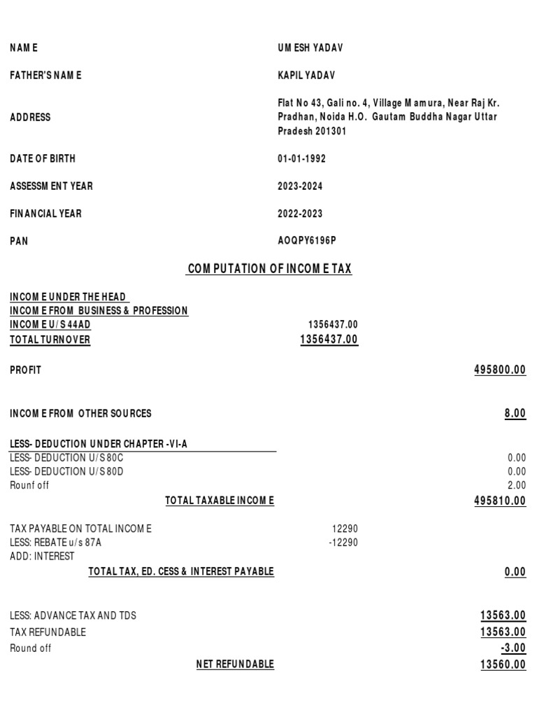Umesh Kumar Computation | PDF