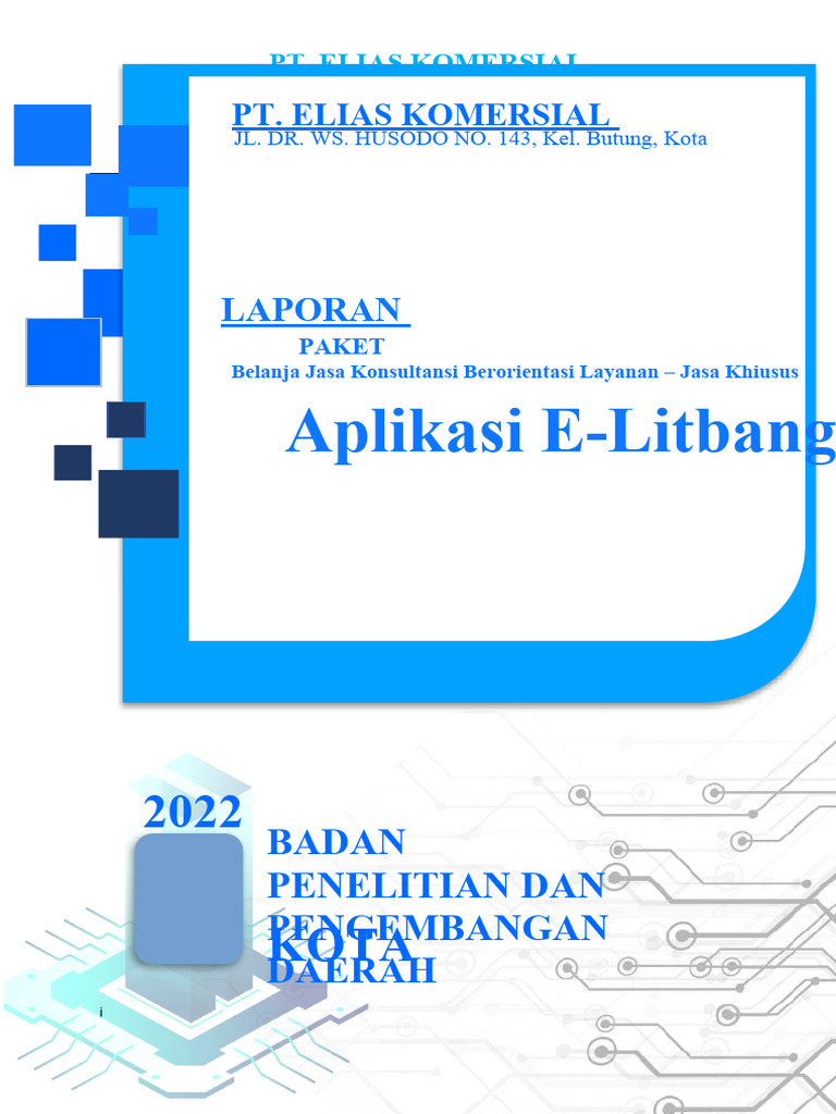 laporan pekerjaan aplikasi Litbang 2222 | PDF