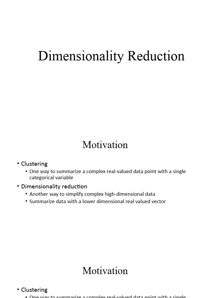 Dimensionality Reduction | PDF | Dimension | Geometry