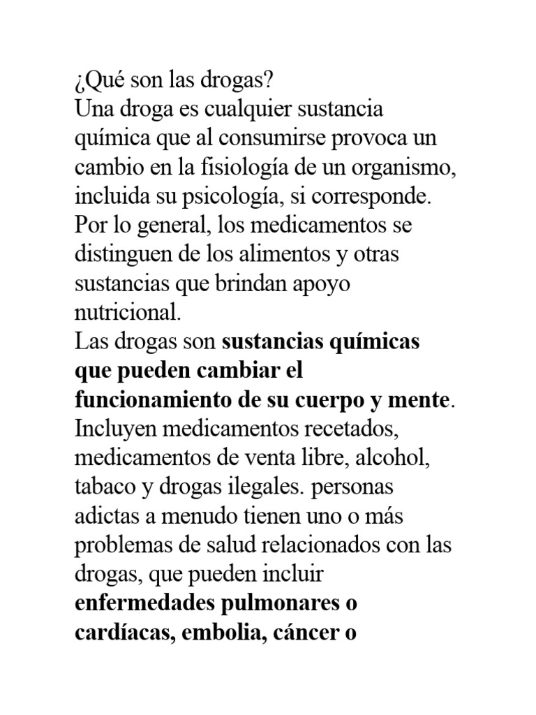 Qué Son Las Drogas | PDF