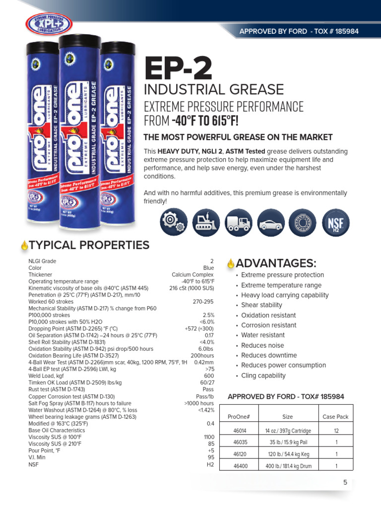 EP-2 Industrial Grease | PDF | Secondary Sector Of The Economy | Materials