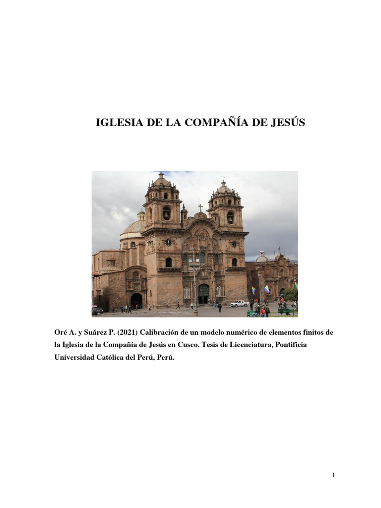 Iglesia de La Compania de Jesus de Cusco | PDF | Iglesia (edificio) | Albañilería