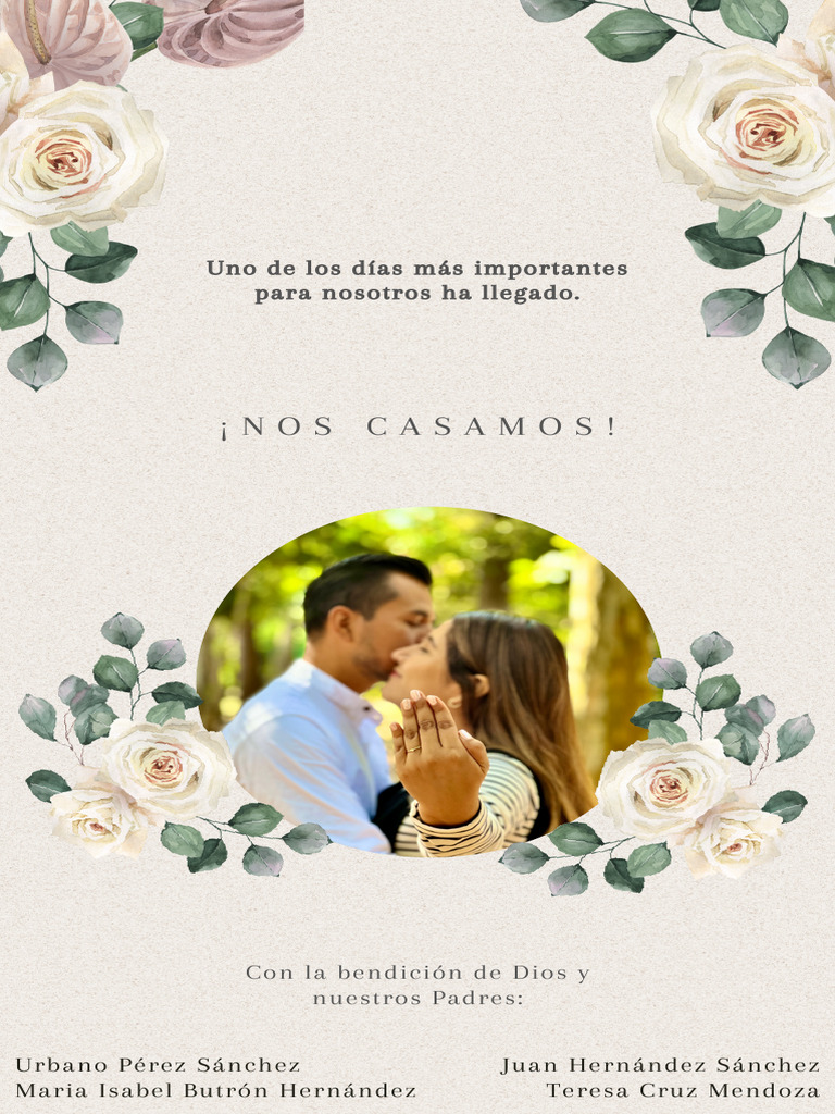 Invitación A Nuestra Boda Alma y Carlos | PDF