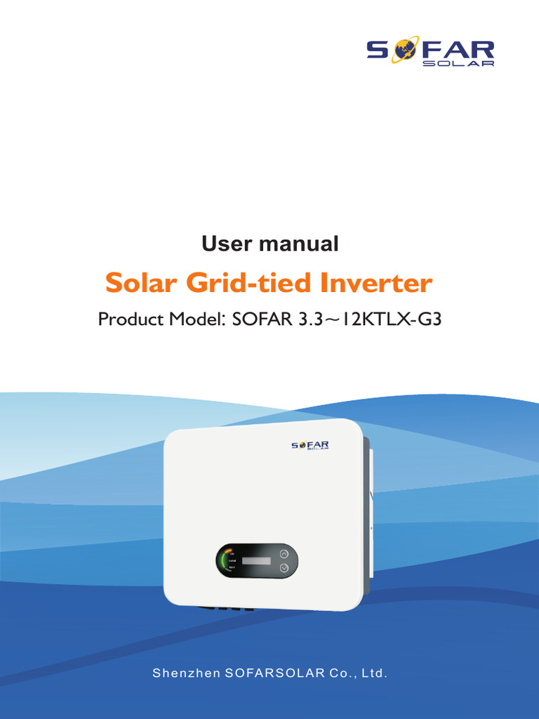 SOFARSOLAR 3.3-12KTLX-G3 User Manual en | PDF | Photovoltaics | Power Inverter