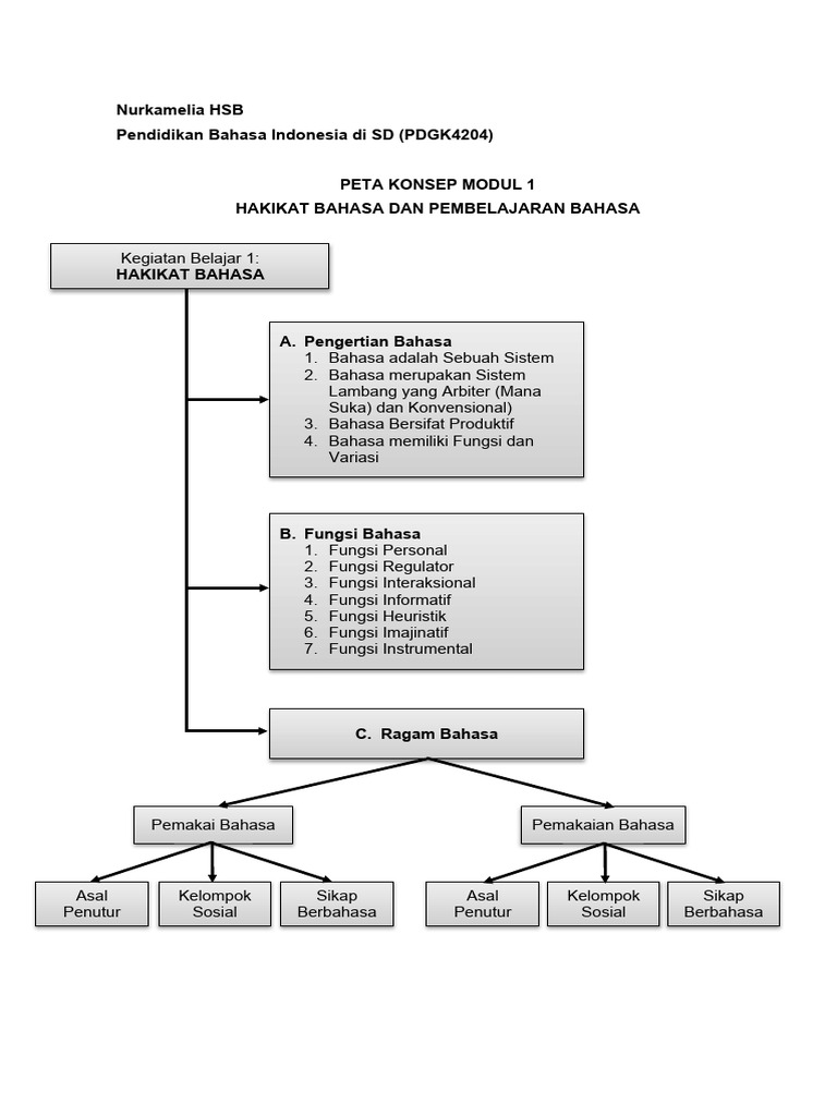 Peta Konsep PDGK 4204 Modul 1 | PDF