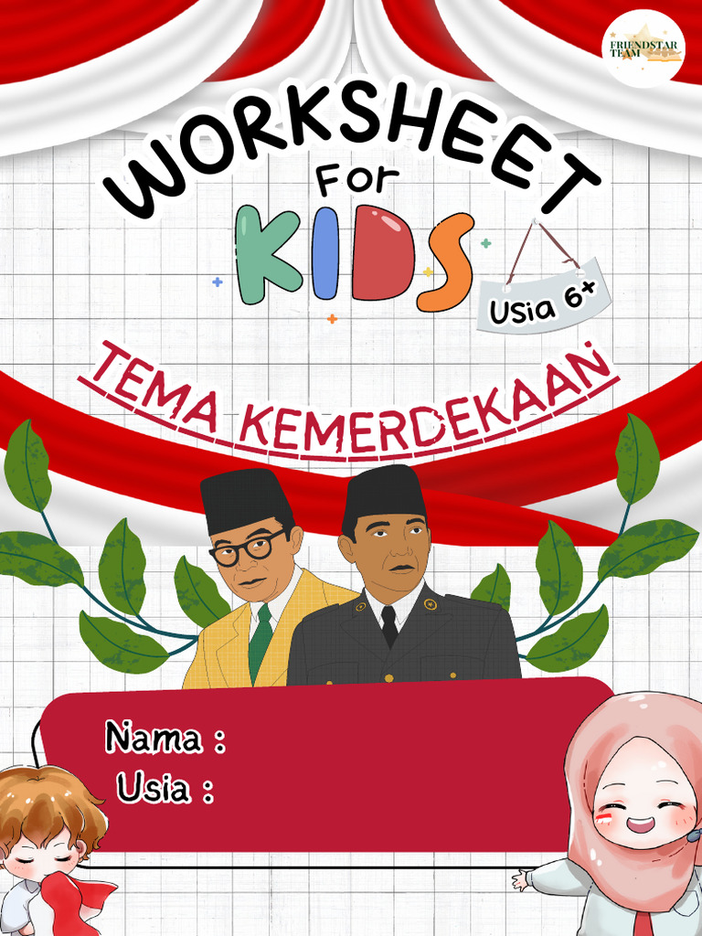 Worksheet Anak 6-, Tema Kemerdekaan | PDF