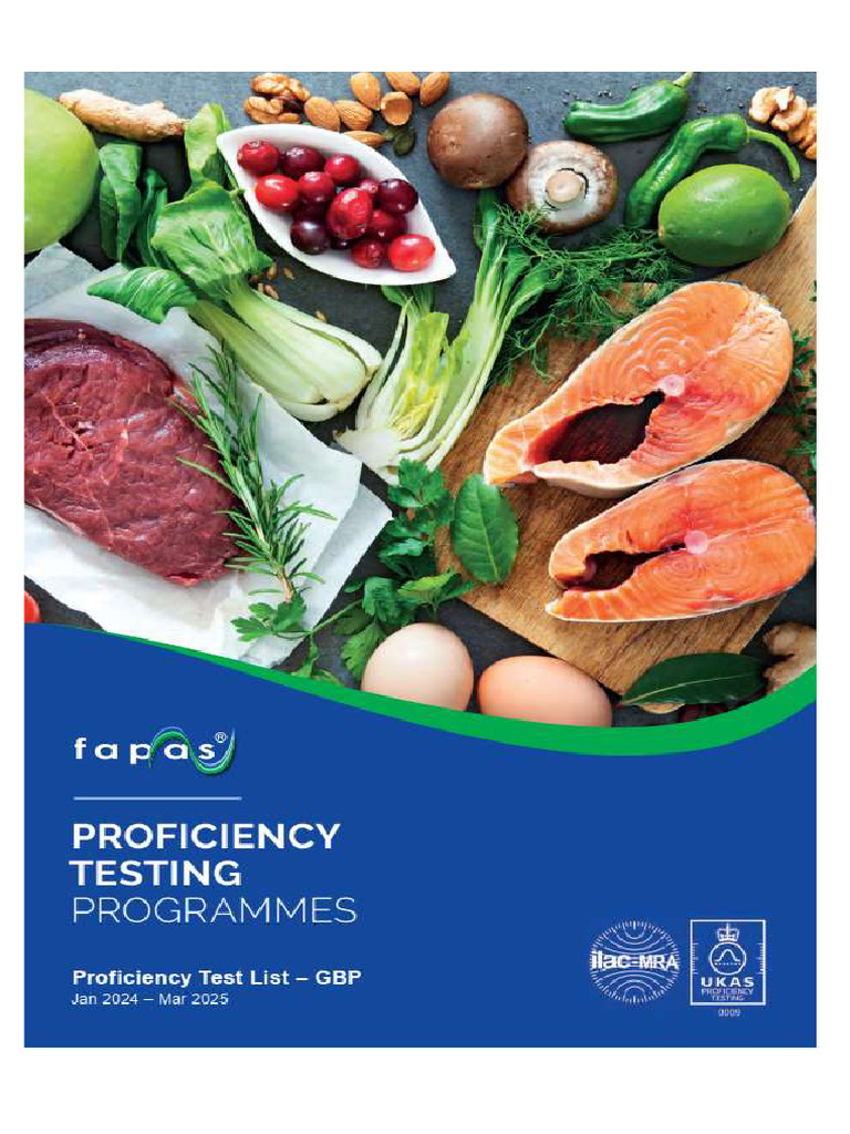 Fapas All 2024 | PDF | Arsenic | Zinc