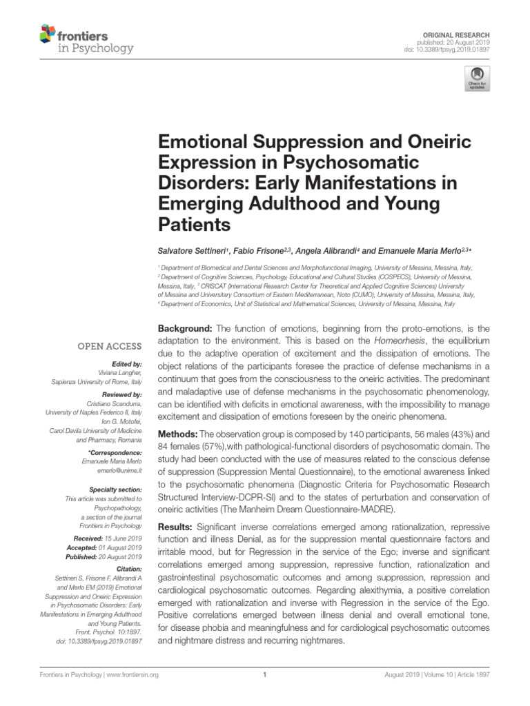 Settineri 2019 | PDF | Statistics | Psychology