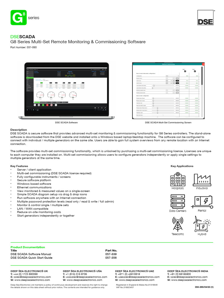 DSE SCADA Data Sheet | PDF | Scada | Software