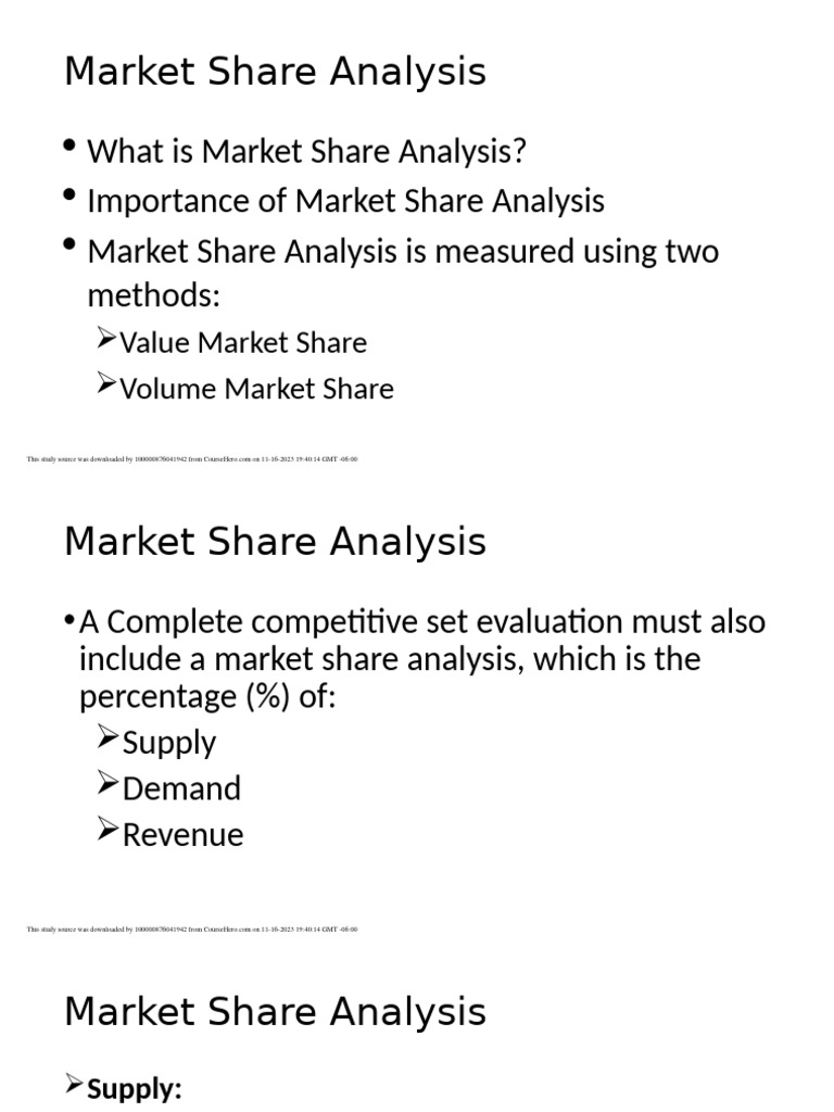 Market Share Analysis | PDF