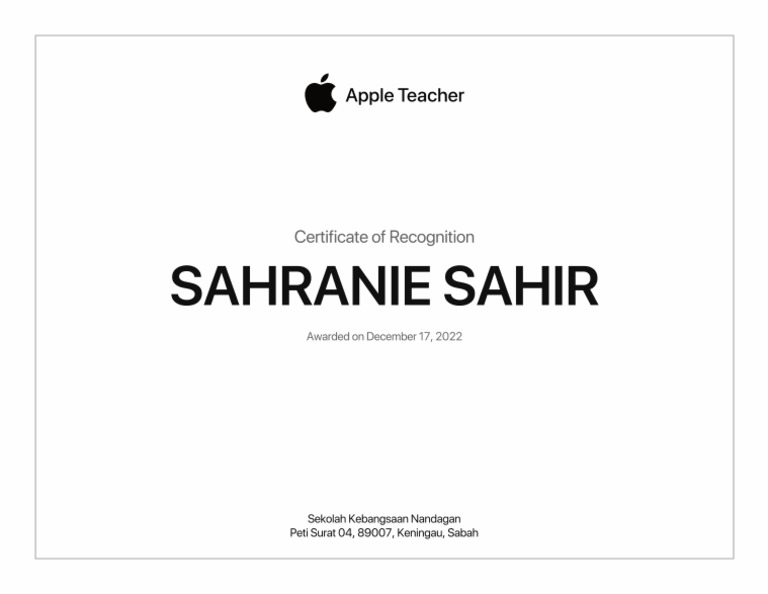 Apple Teacher Badge | PDF
