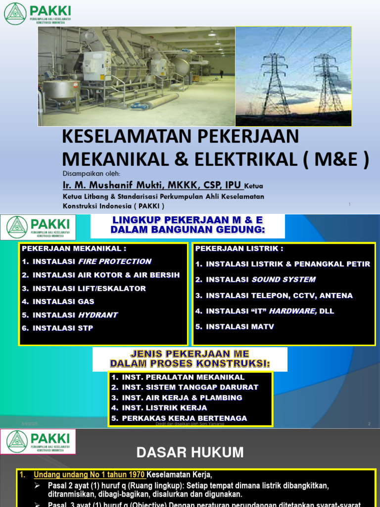Keselamatan Mekanikal Dan Elektrikal | PDF