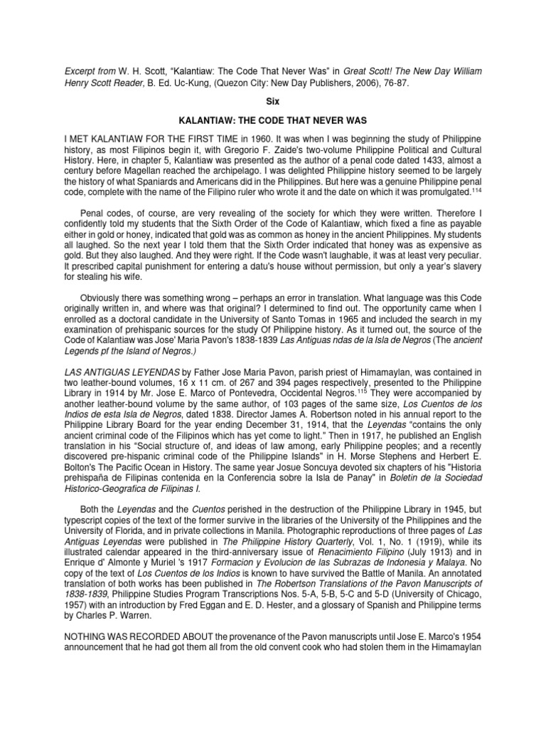 Kalantiaw: Myths and Manuscripts Unveiled | PDF | History