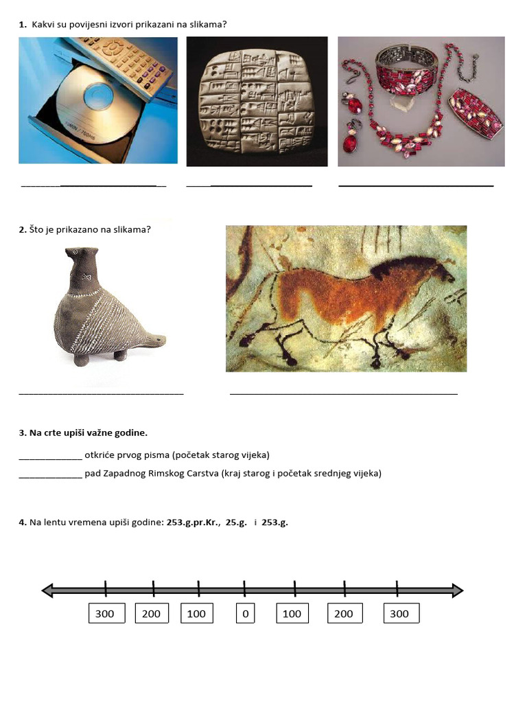 1. ispit znanja 5. razred slike prilagođeni | PDF