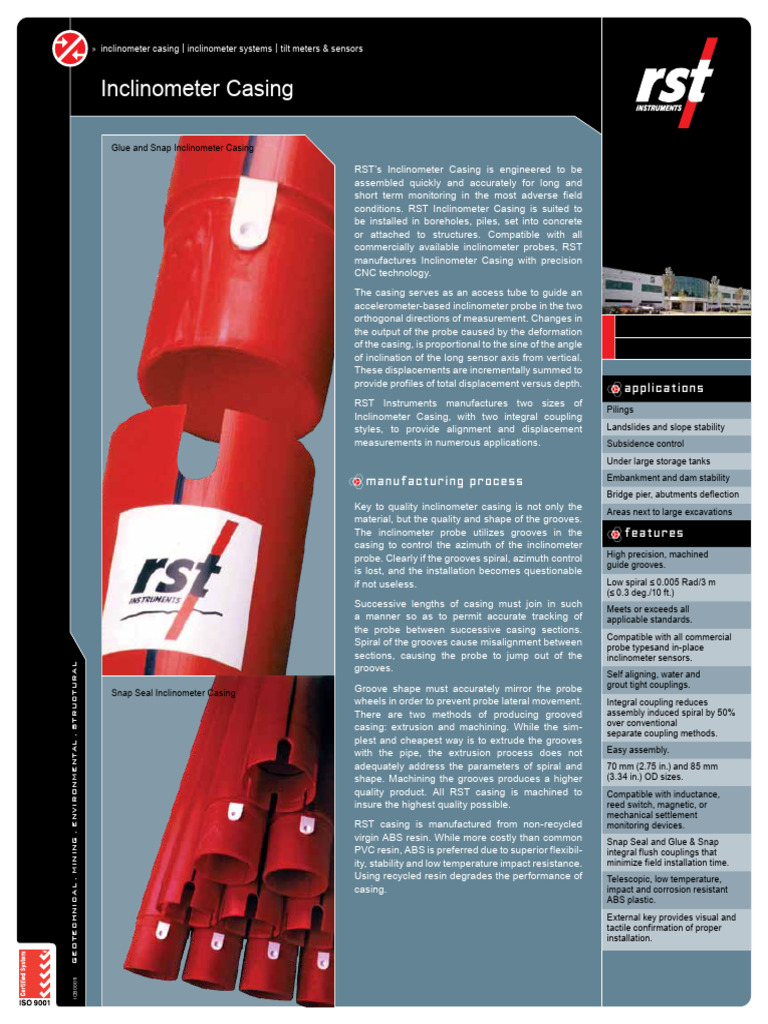 Inclinometer Casing ICB0001I 1 | PDF | Extrusion | Deep Foundation