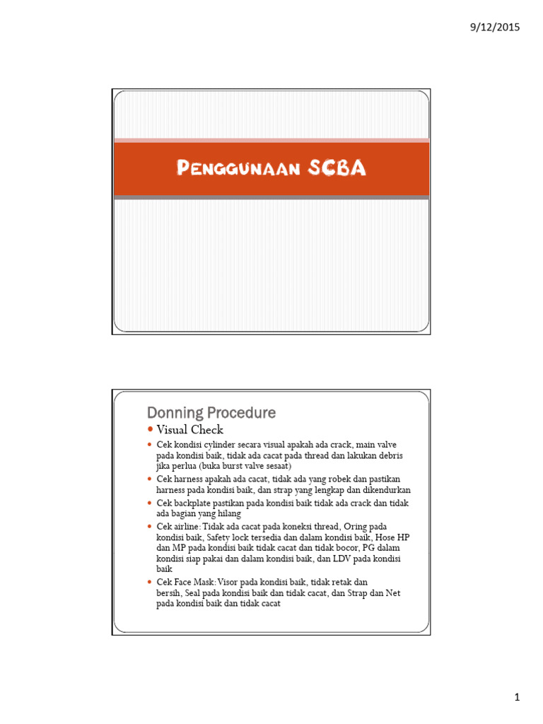 04a Penggunaan SCBA 2 | PDF